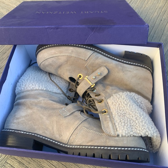 Stuart Weitzman | Shoes | Stuart Weitzman Viking Suede Shearling Snow ...